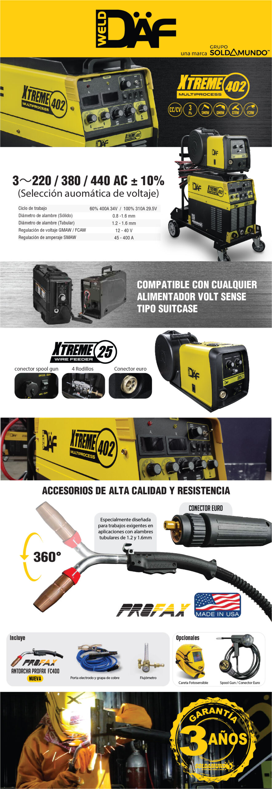 XTREME 402 MULTIPROCESO – Weld Daf