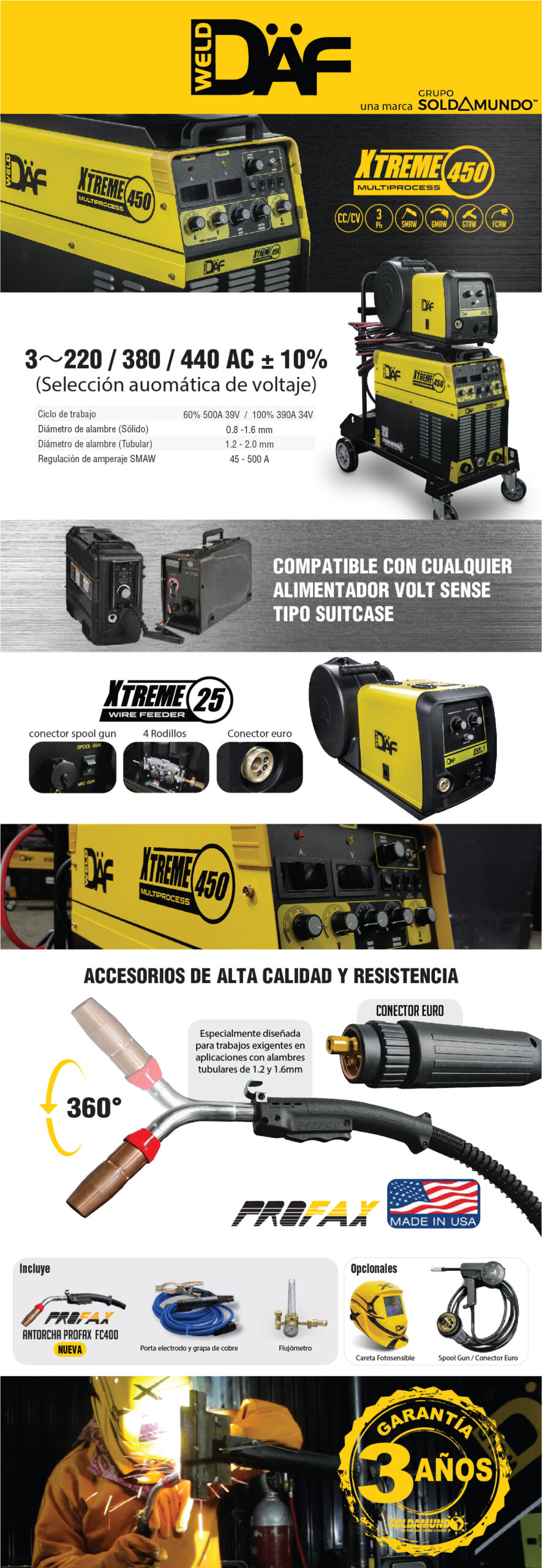 XTREME 450 MULTIPROCESO – Weld Daf